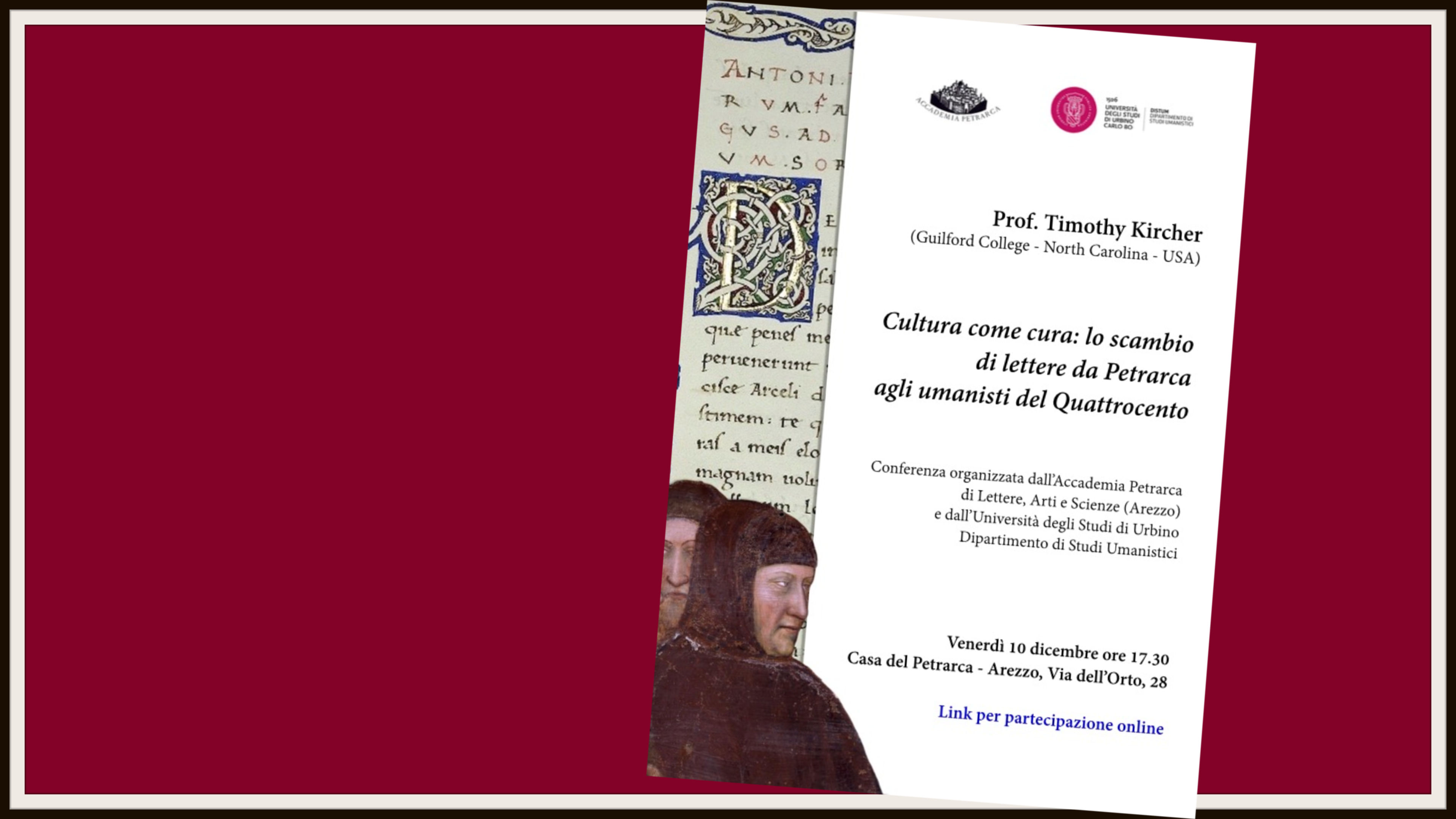 Timothy Kircher Presents Italian Lecture | Guilford College